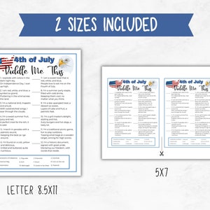Funny 4th of July Printable, Riddle Me This Trivia Questions and ...