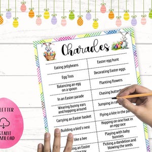 Easter Charades Game, Printable Easter Charades Game for Kids, Fun ...