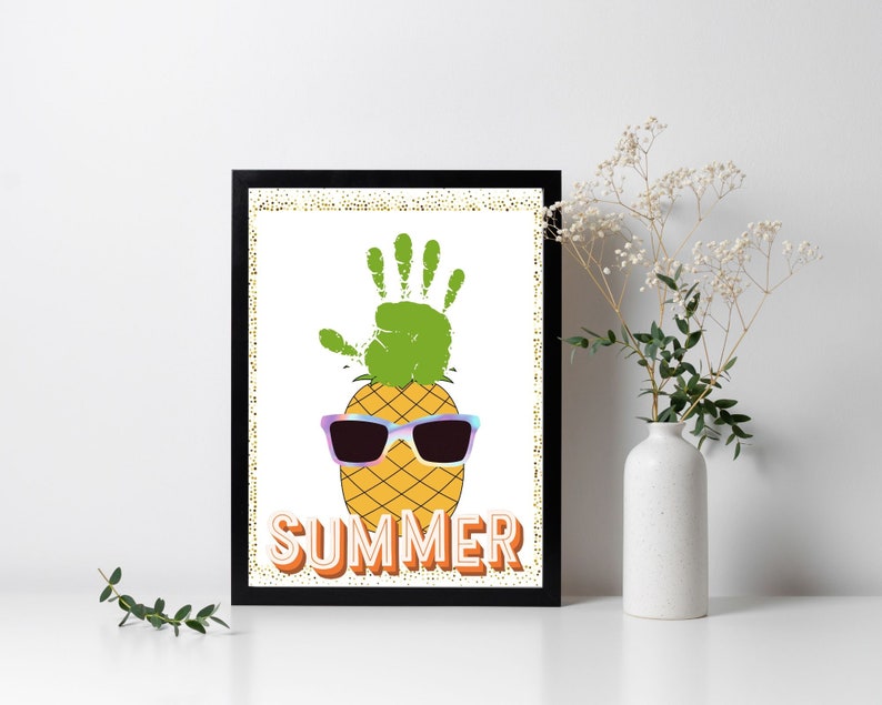 Pineapple Handprint Art Project for Kids, Printable Handprint Art for ...