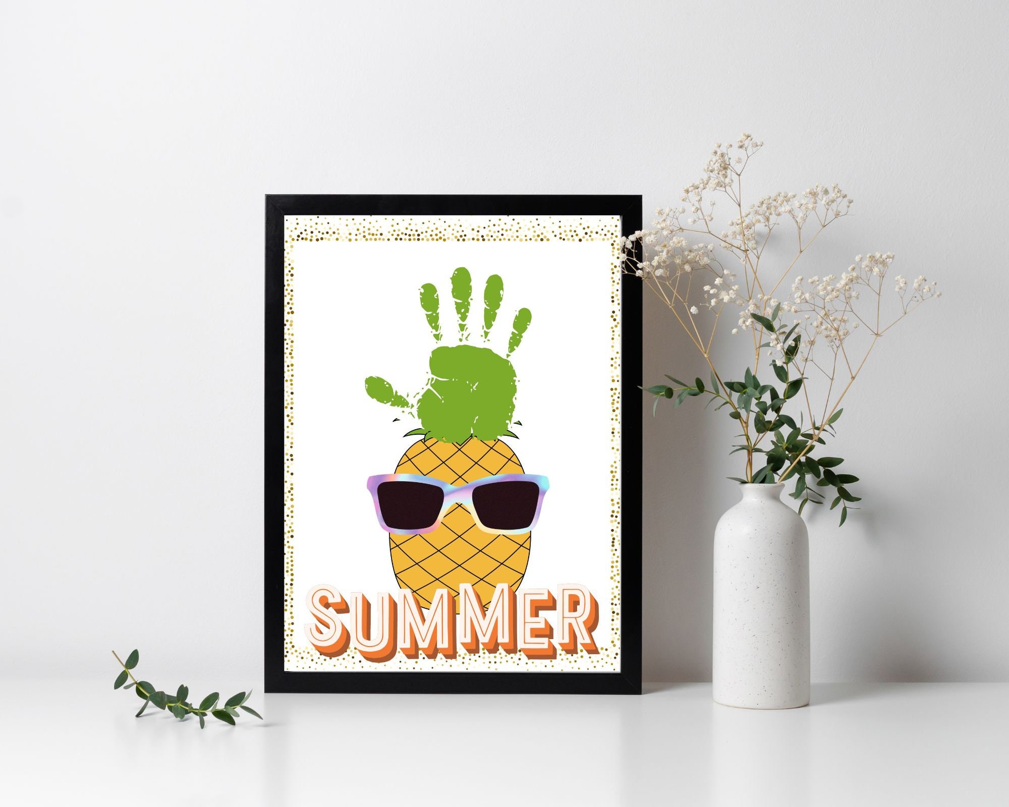 Pineapple Handprint Art Project for Kids, Printable Handprint Art for ...