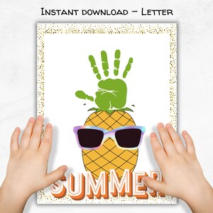 Pineapple Handprint Art Project for Kids, Printable Handprint Art for ...
