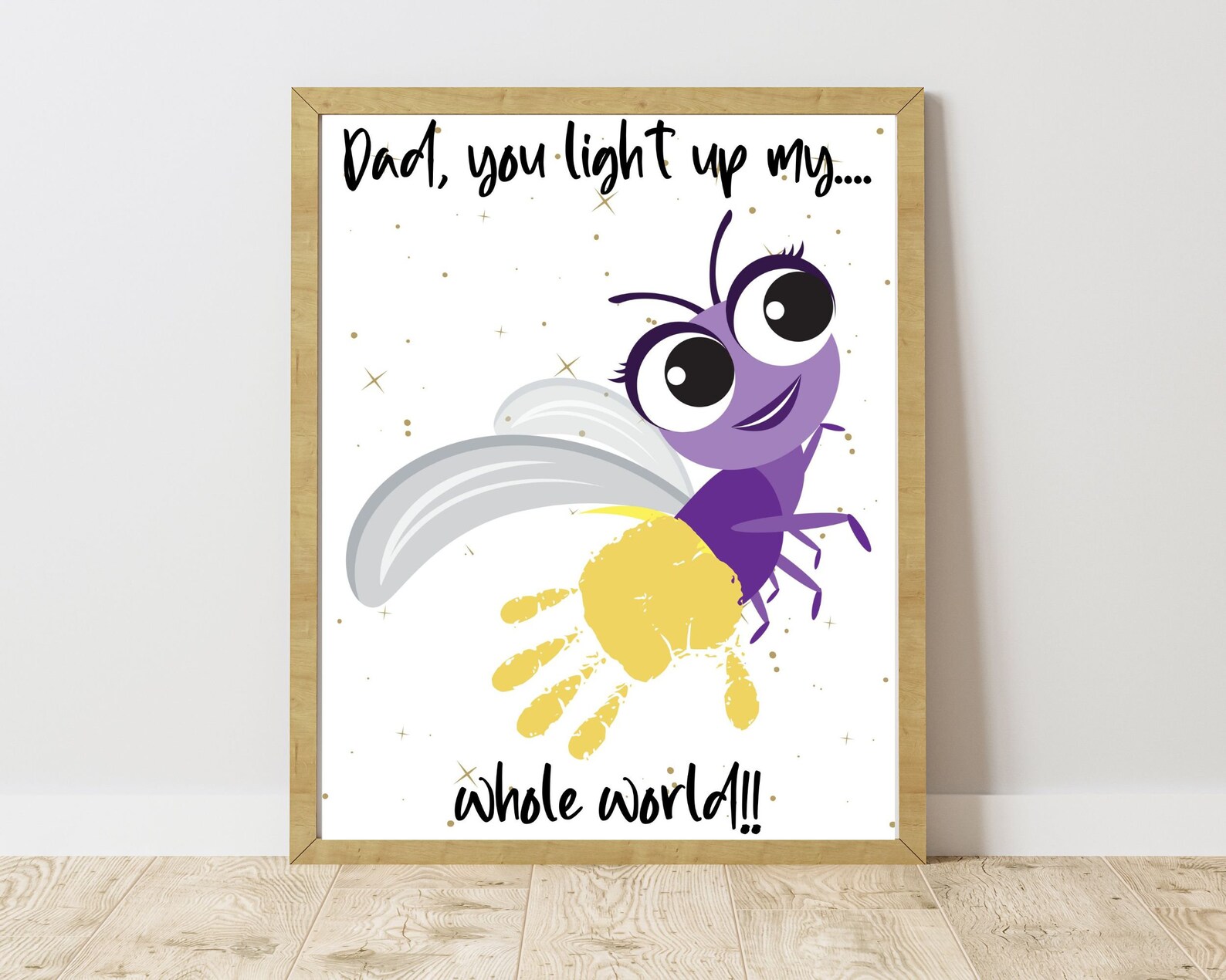 Father's Day Handprint Art, DIY Gift for Dad, Handprint Craft for Dad ...