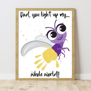 Father's Day Handprint Art, DIY Gift for Dad, Handprint Craft for Dad ...