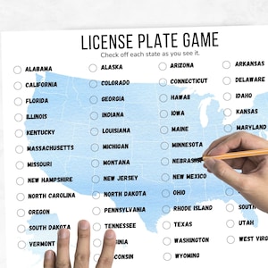 Road Trip License Plate Game, Kids Games Road Trip, Car Games, Travel ...