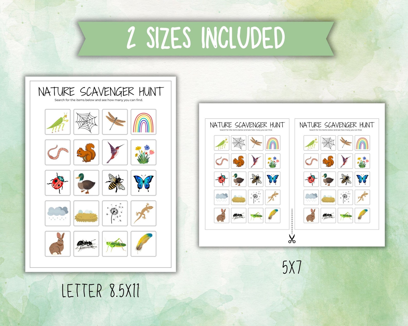 Nature Scavenger Hunt for Kids, Nature Scavenger Hunt Printable ...