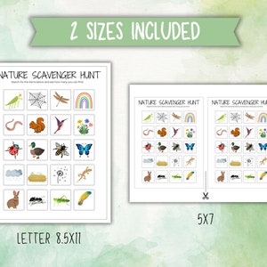 Nature Scavenger Hunt for Kids, Nature Scavenger Hunt Printable ...