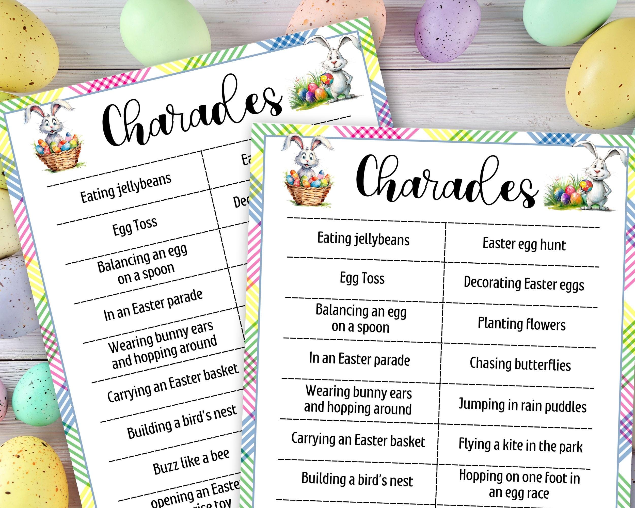 Easter Charades Game, Printable Easter Charades Game for Kids, Fun ...