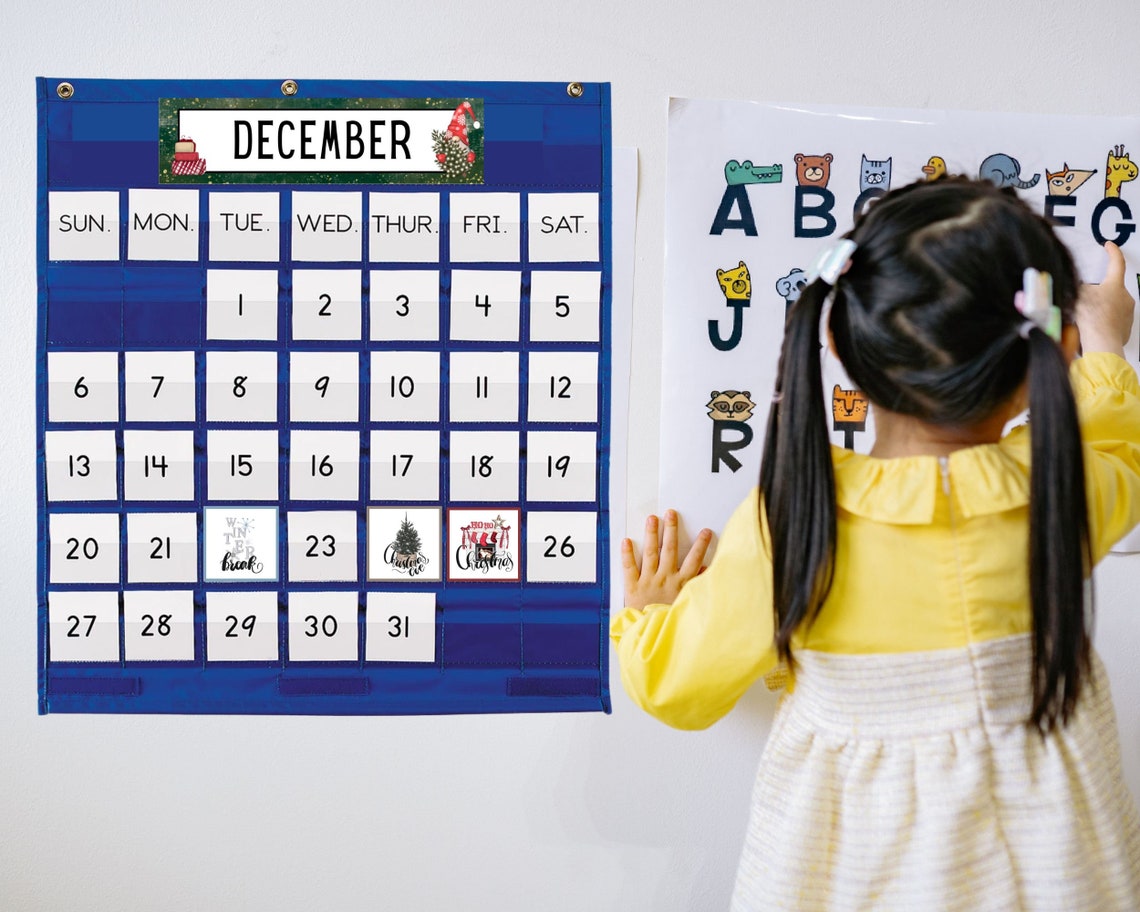 Pocket Calendar, Classroom Calendar, Calendar Pocket Chart, Homeschool ...