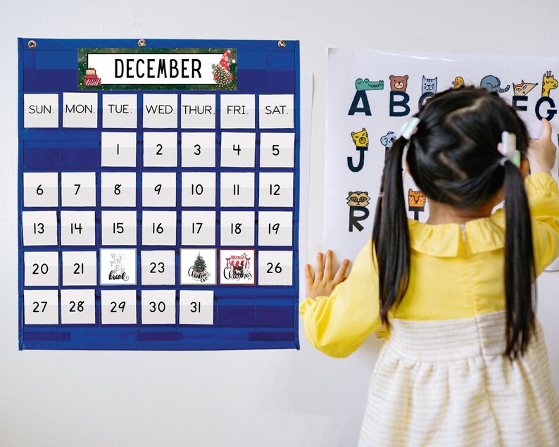 Pocket Calendar, Classroom Calendar, Calendar Pocket Chart, Homeschool ...