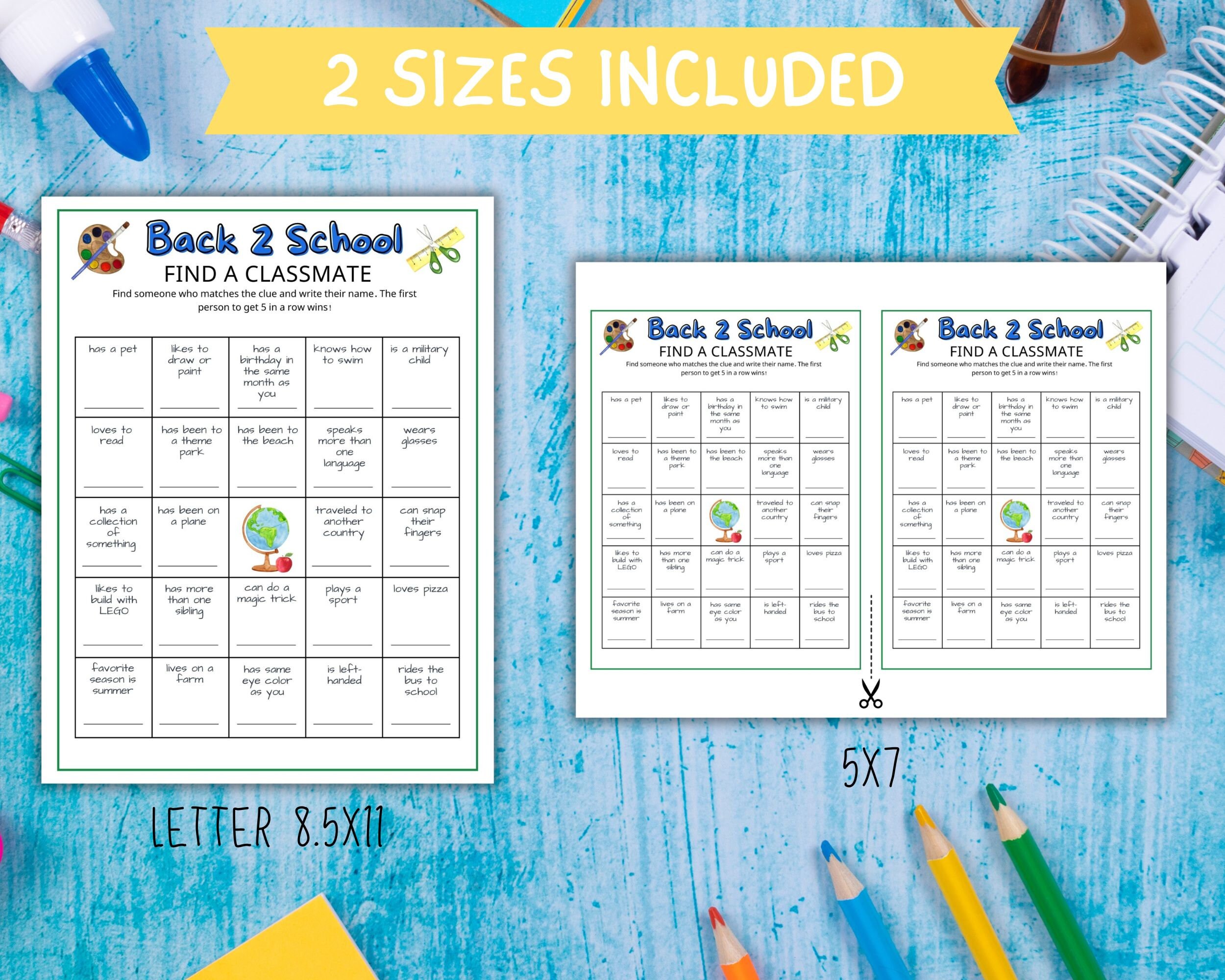 Find Someone Who, Back to School BINGO Game, Find the Guest BINGO, Get ...