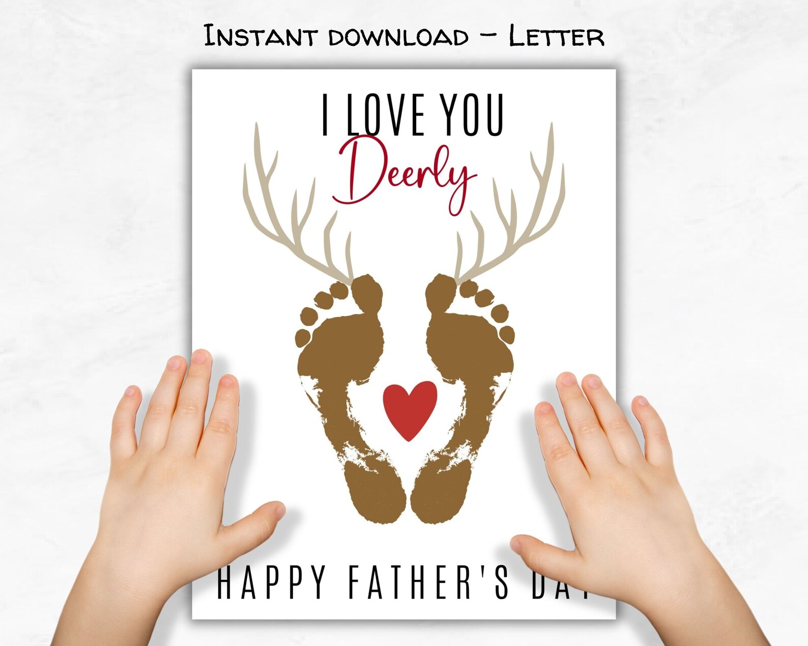 Father's Day Footprint Craft, Footprint Art, DIY Footprint Craft for ...