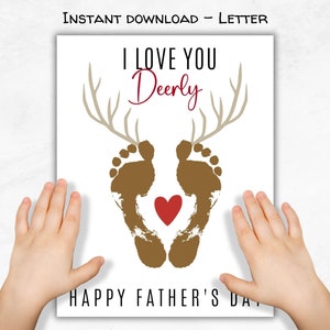 Father's Day Footprint Craft, Footprint Art, DIY Footprint Craft for ...