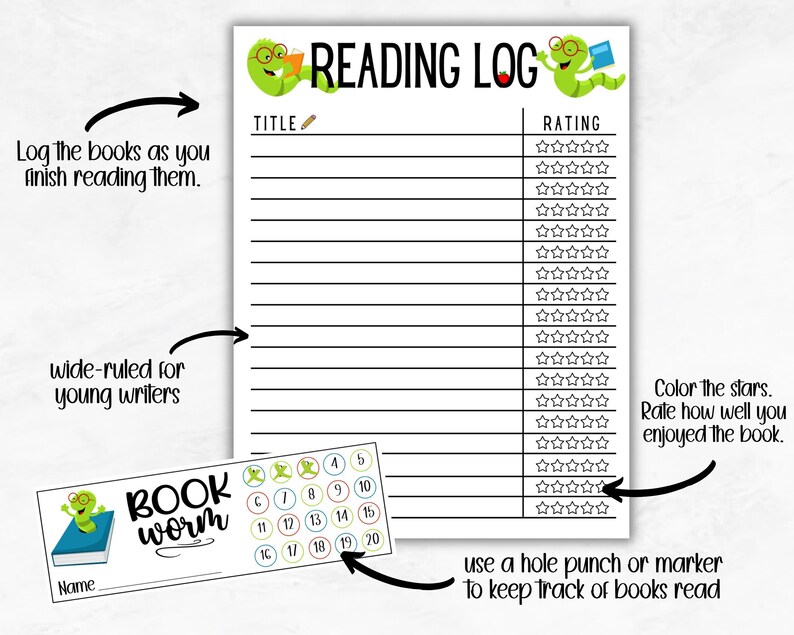 Reading Log for Kids, Kids Reading Tracker, Summer Reading Tracker ...