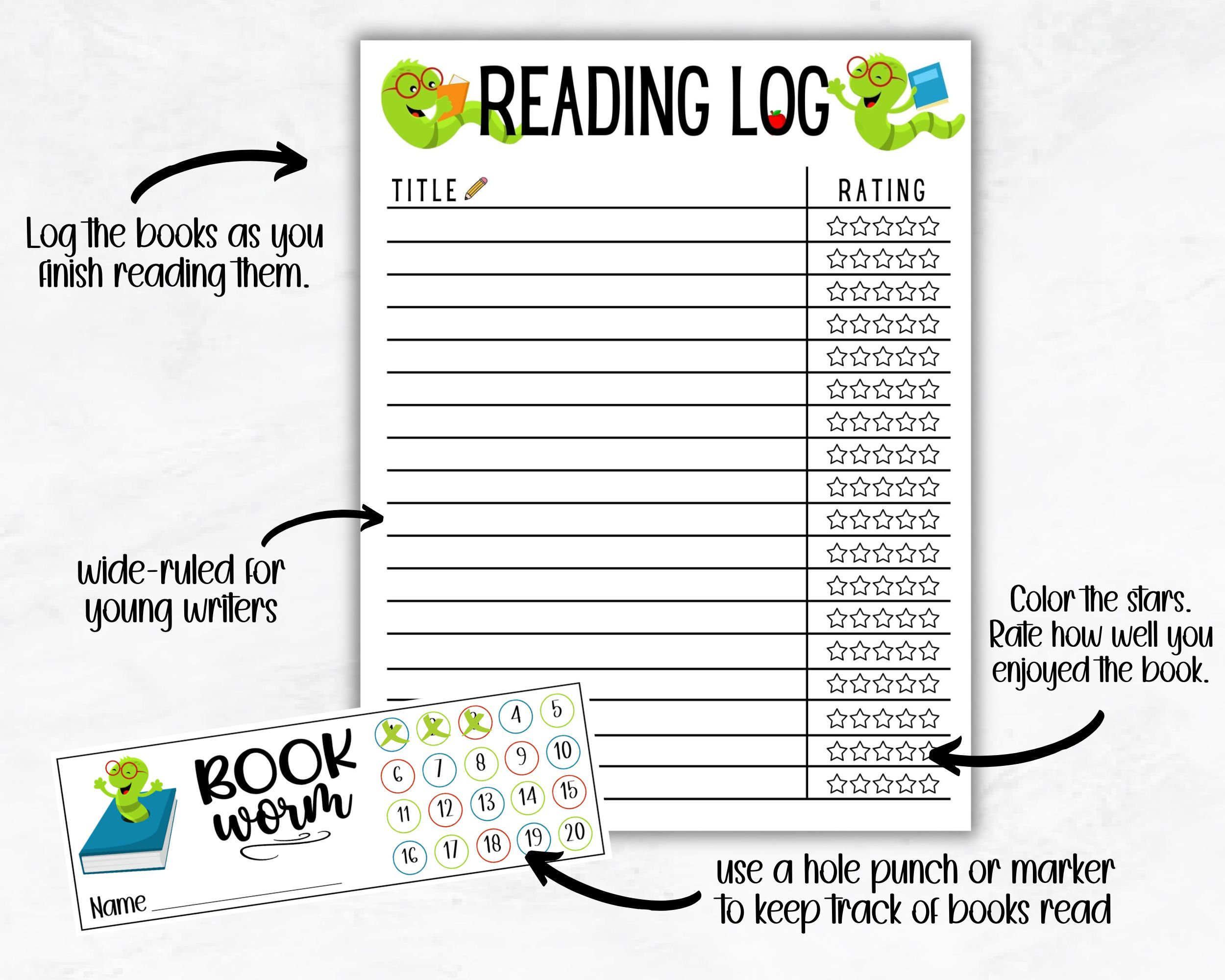 Reading Log for Kids, Kids Reading Tracker, Summer Reading Tracker ...