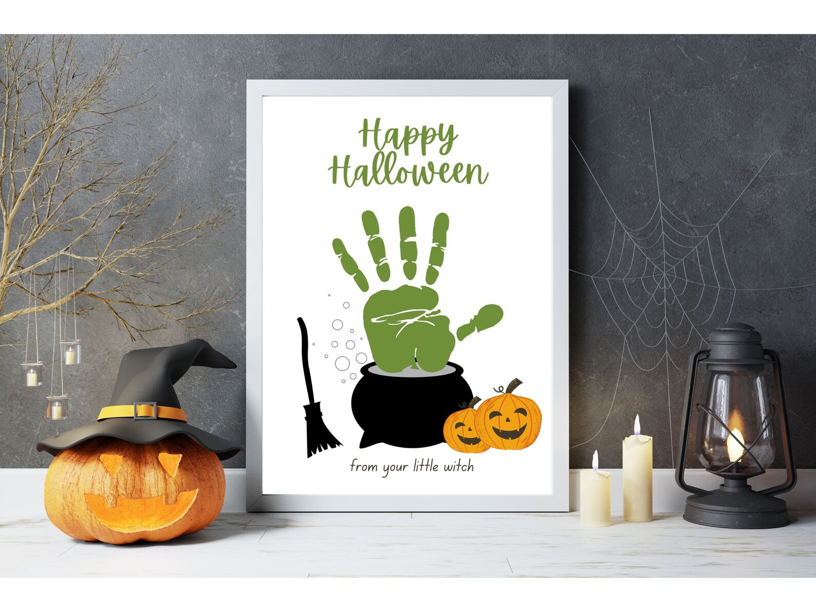 Halloween Handprint Art for Kids, Halloween Craft, Handprint Halloween ...