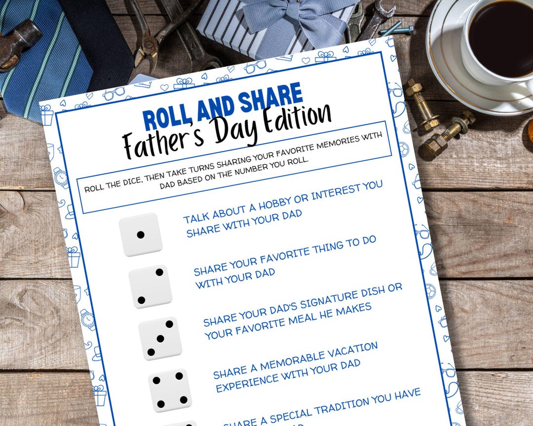 Father's Day Game, Father's Day Roll and Share Game, Father's Day ...