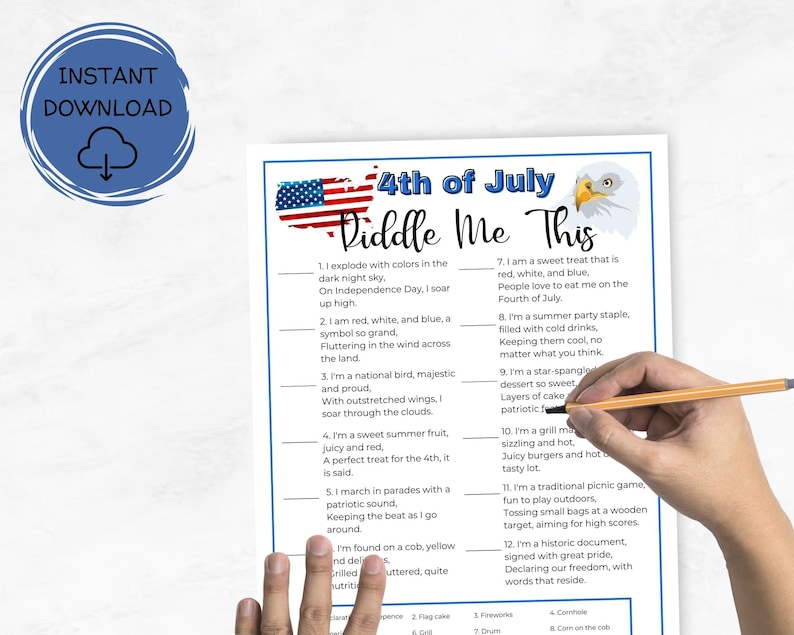 4th of July Party Games, Independence Games for Kids, 4th of July ...