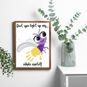 Father's Day Handprint Art, DIY Gift for Dad, Handprint Craft for Dad ...