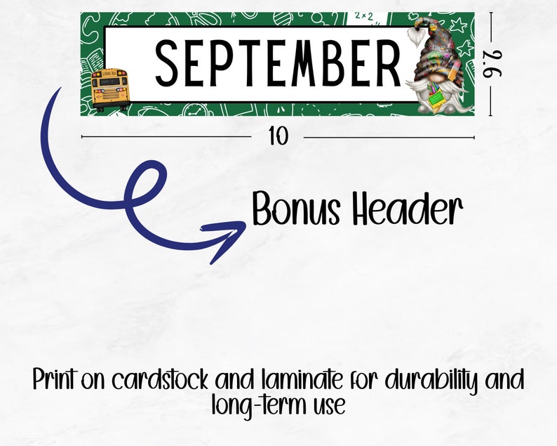 Months of the Year for Pocket Calendar, Wall Calendar for Classroom ...