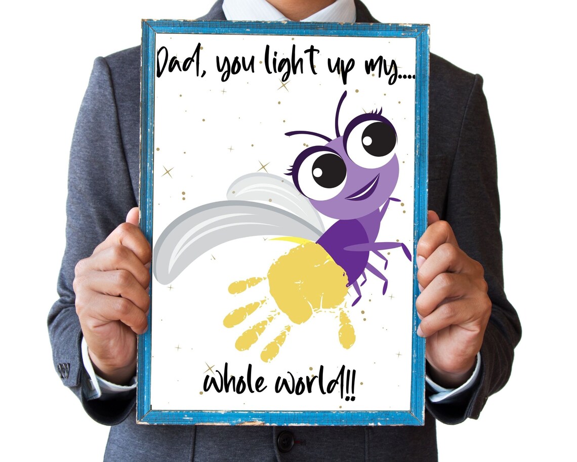 Father's Day Handprint Art, DIY Gift for Dad, Handprint Craft for Dad ...