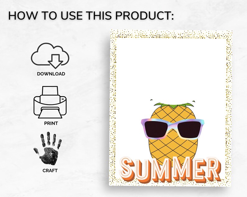 Pineapple Handprint Art Project for Kids, Printable Handprint Art for ...