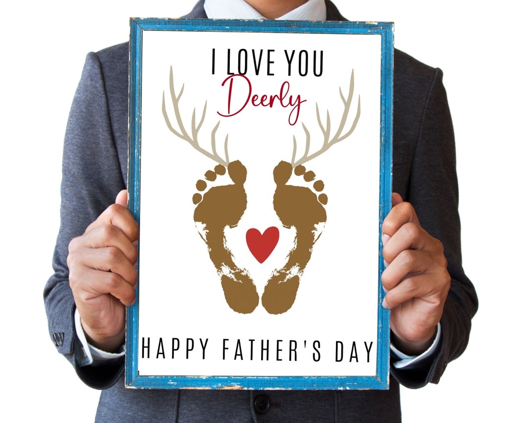 Father's Day Footprint Craft, Footprint Art, DIY Footprint Craft for ...