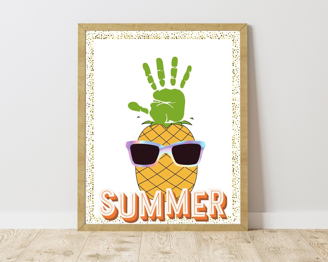 Pineapple Handprint Art Project for Kids, Printable Handprint Art for ...