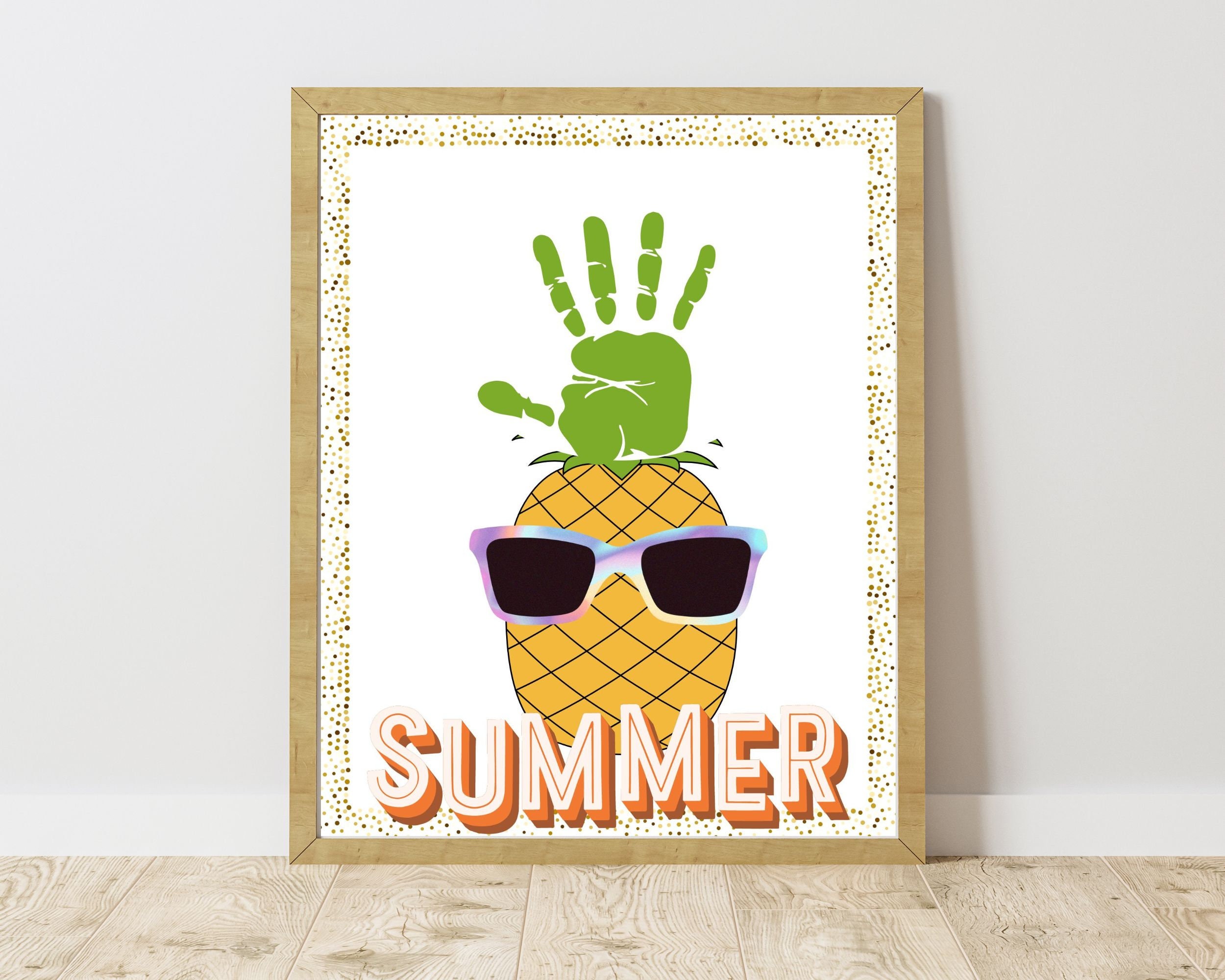 Pineapple Handprint Art Project for Kids, Printable Handprint Art for ...
