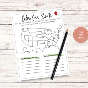 Kid's Road Trip Planner, Kids Travel Journal, Kids Travel Planner, Road ...