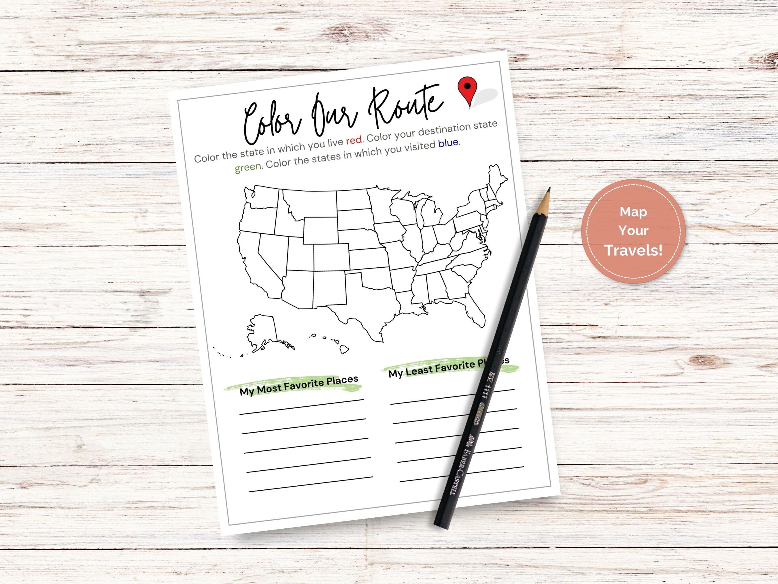 Kid's Road Trip Planner, Kids Travel Journal, Kids Travel Planner, Road ...