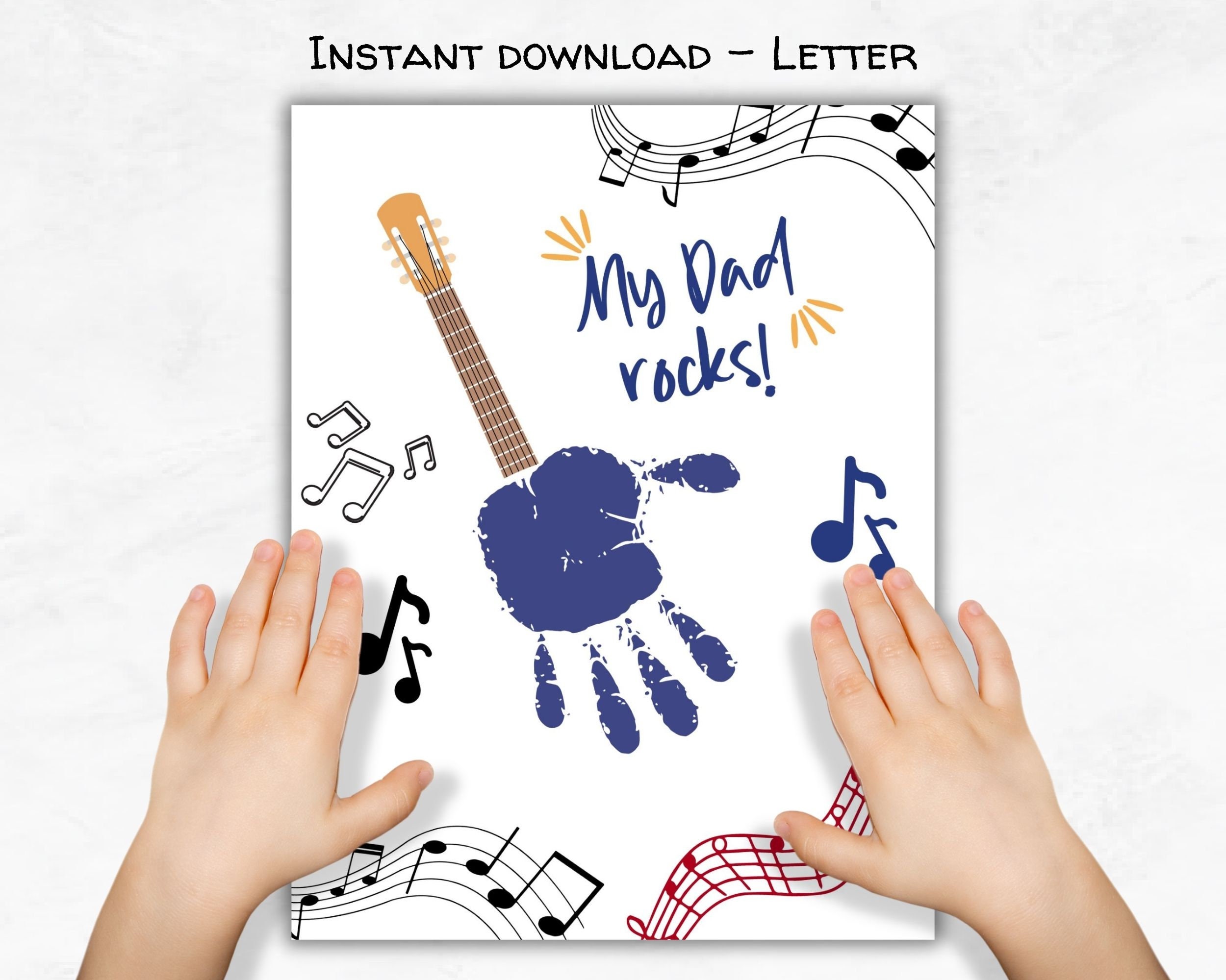 Father's Day Handprint Art, Handprint Craft for Father's Day ...