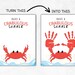 Summer Handprint Crab Craft, Handprint Art Printable, Toddler Handprint ...
