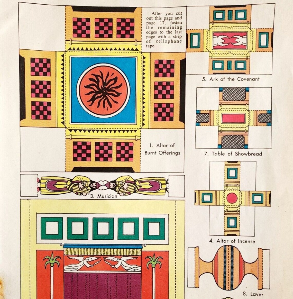 1940-50 Home Model Tabernacle Kit Craft Patterns Print Full Color ...