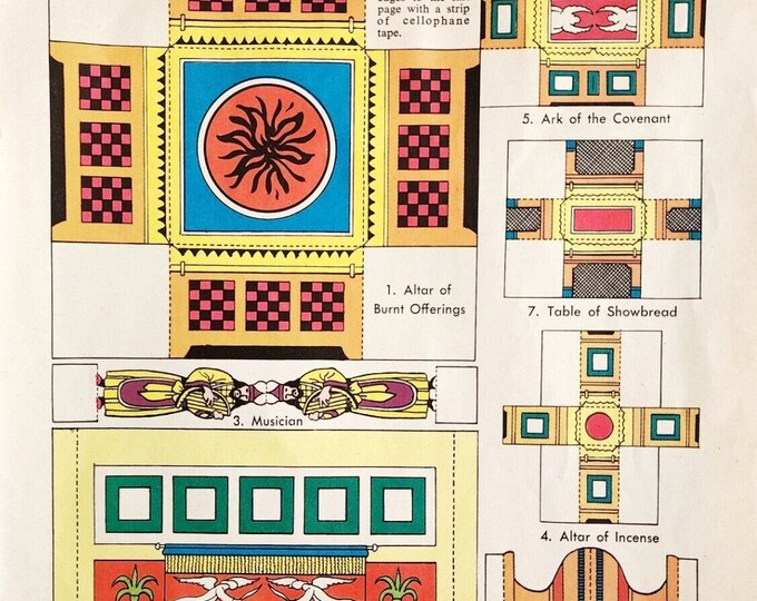 1940-50 Home Model Tabernacle Kit Craft Patterns Print Full Color ...