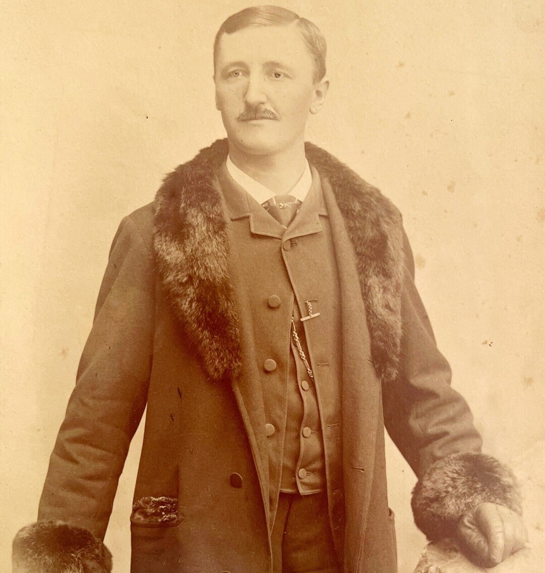 Julius Small Victorian Real Photo Cabinet Card Sepia Bowler Hat 9 X 7 ...