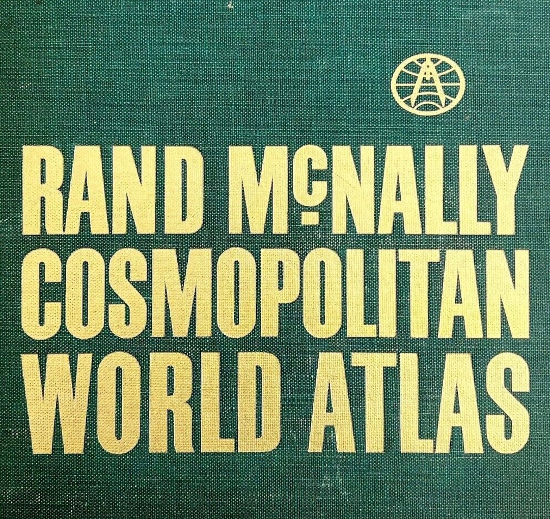 Cosmopolitan World Atlas 1963 First Edition W/ Full Size Map Poster HC ...