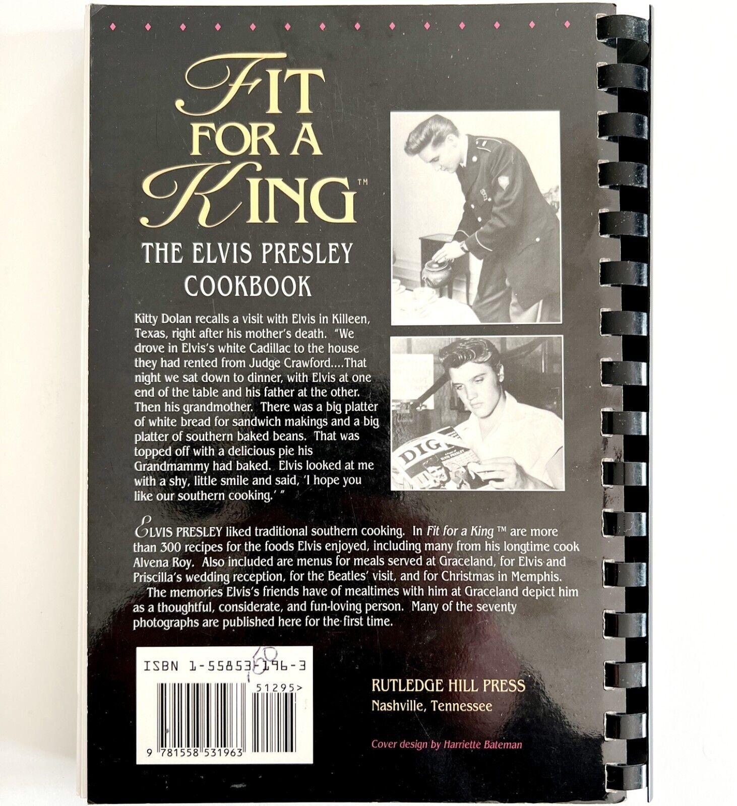 1992 Elvis Presley Cookbook Fot for A King 1st Edition Recipes Photos ...