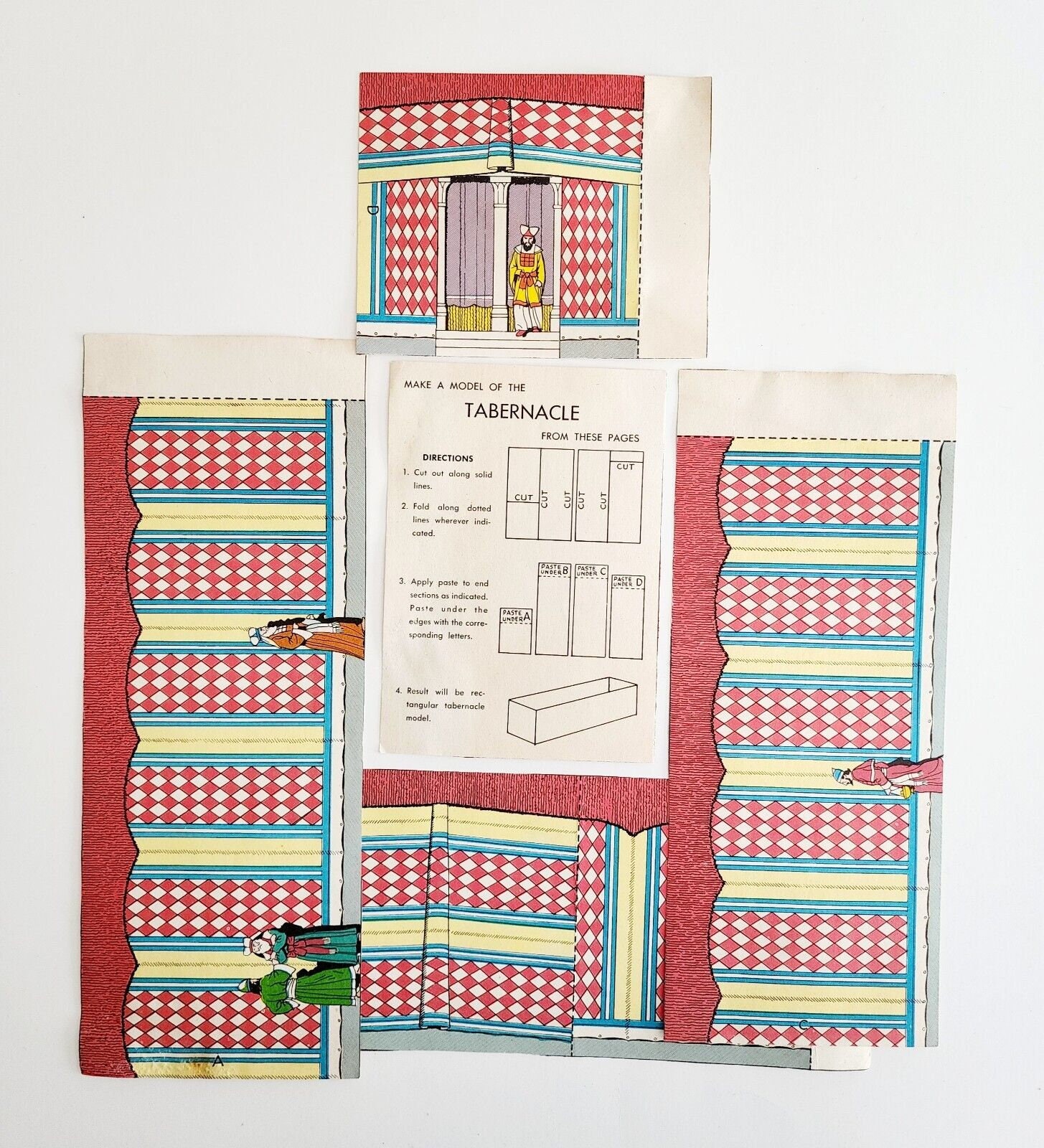 1940-50 Home Model Tabernacle Kit Craft Patterns Print Full Color ...
