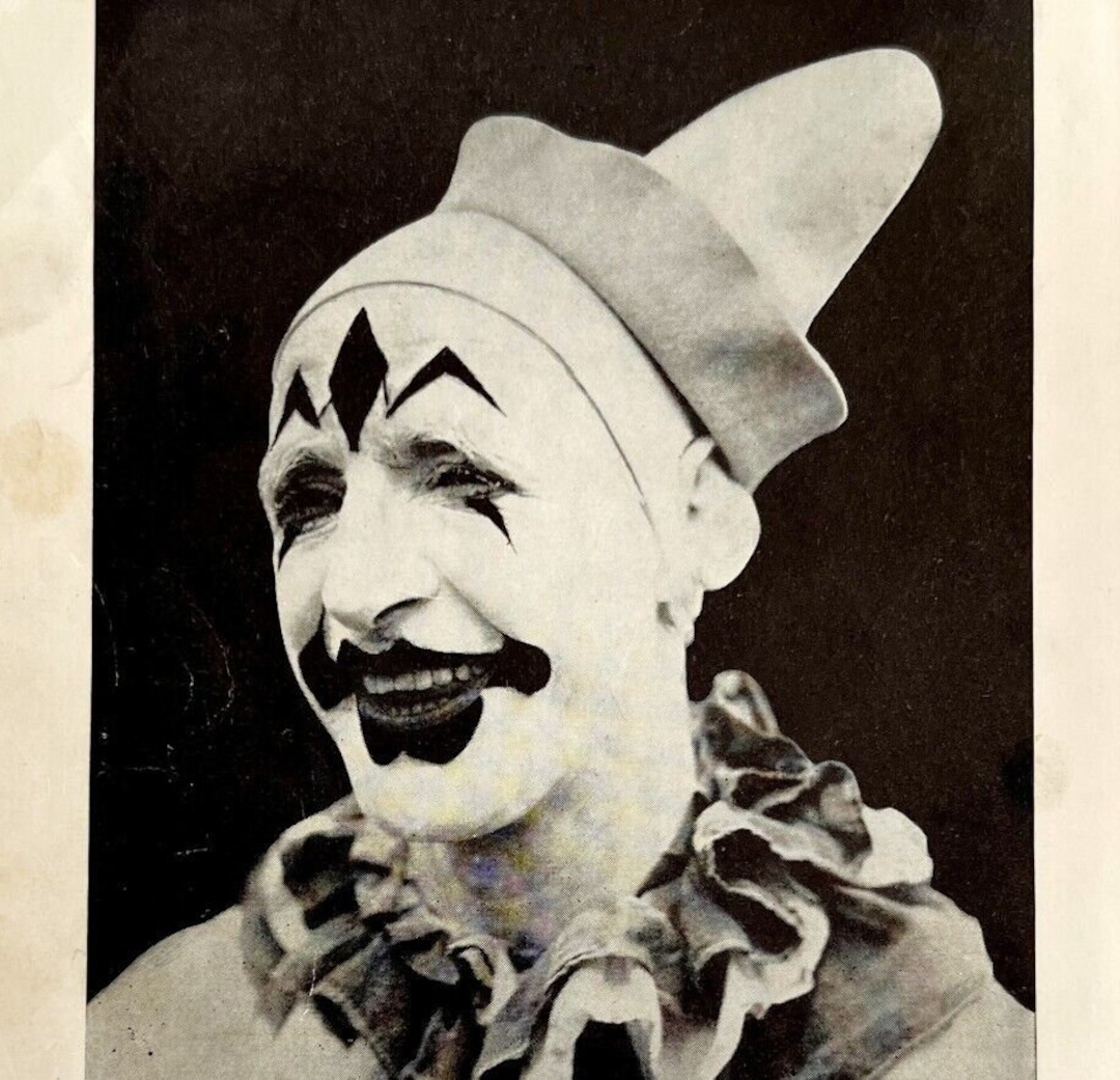 1930 Fred Stelling Circus Clown Print Antique Carnival Ephemera 8 X 5 ...