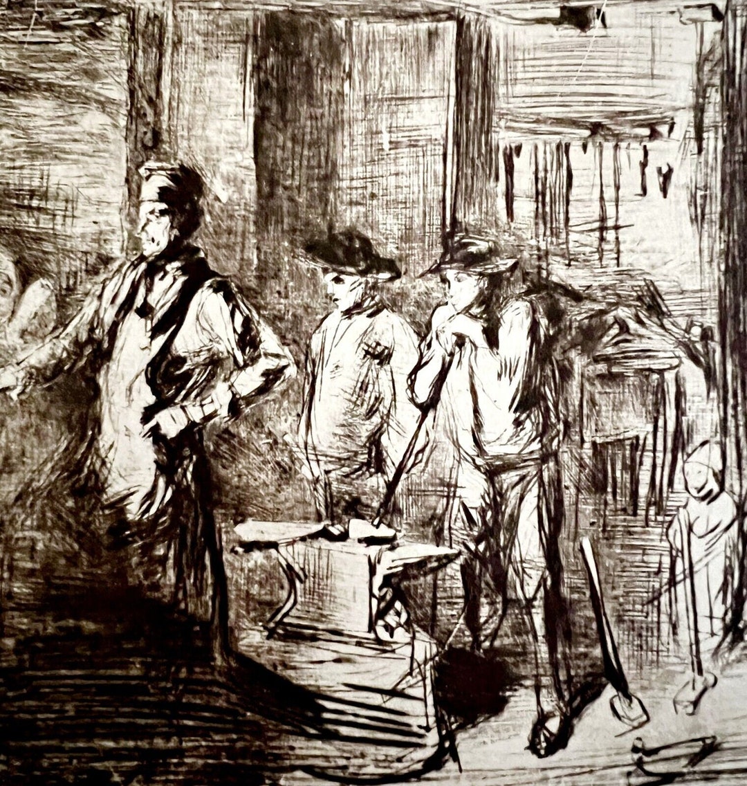 The Forge Blacksmith Etching 1922 James Mcneill Whistler Third State ...