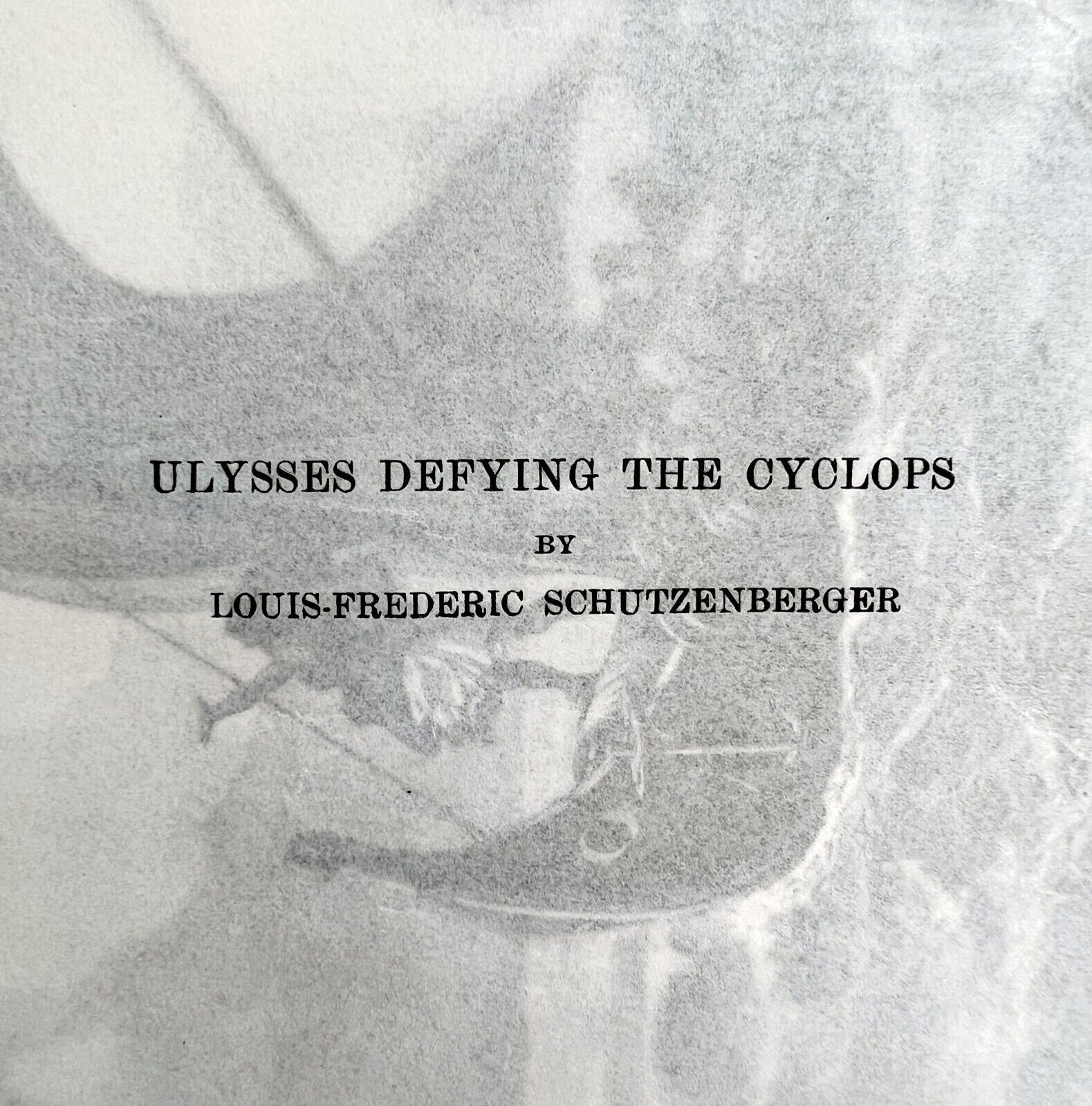 Ulysses Defying the Cyclops Monster Photo Gravure Victorian 1894 Art ...