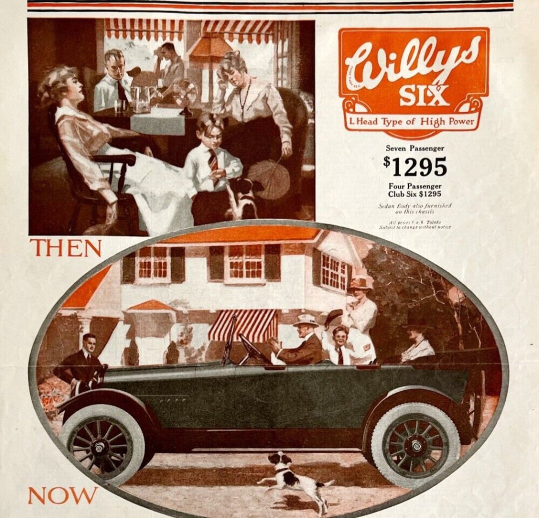 1917 Willys Six Overland Sedan Automobile Car Advertisement Ephemera 16 ...