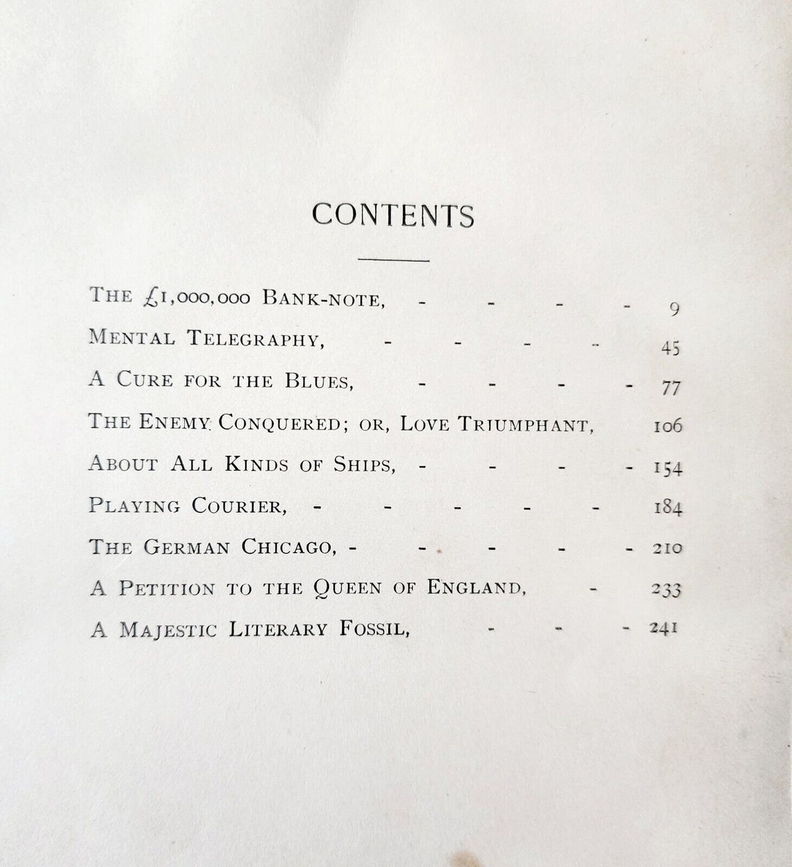 1893 the 1 Million Pound Bank Note Mark Twain First Edition HC ...