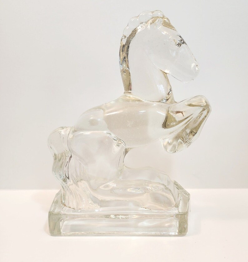 Vintage Glass Horse Stallion Paperweight XL 7.5 1970-80s - Etsy