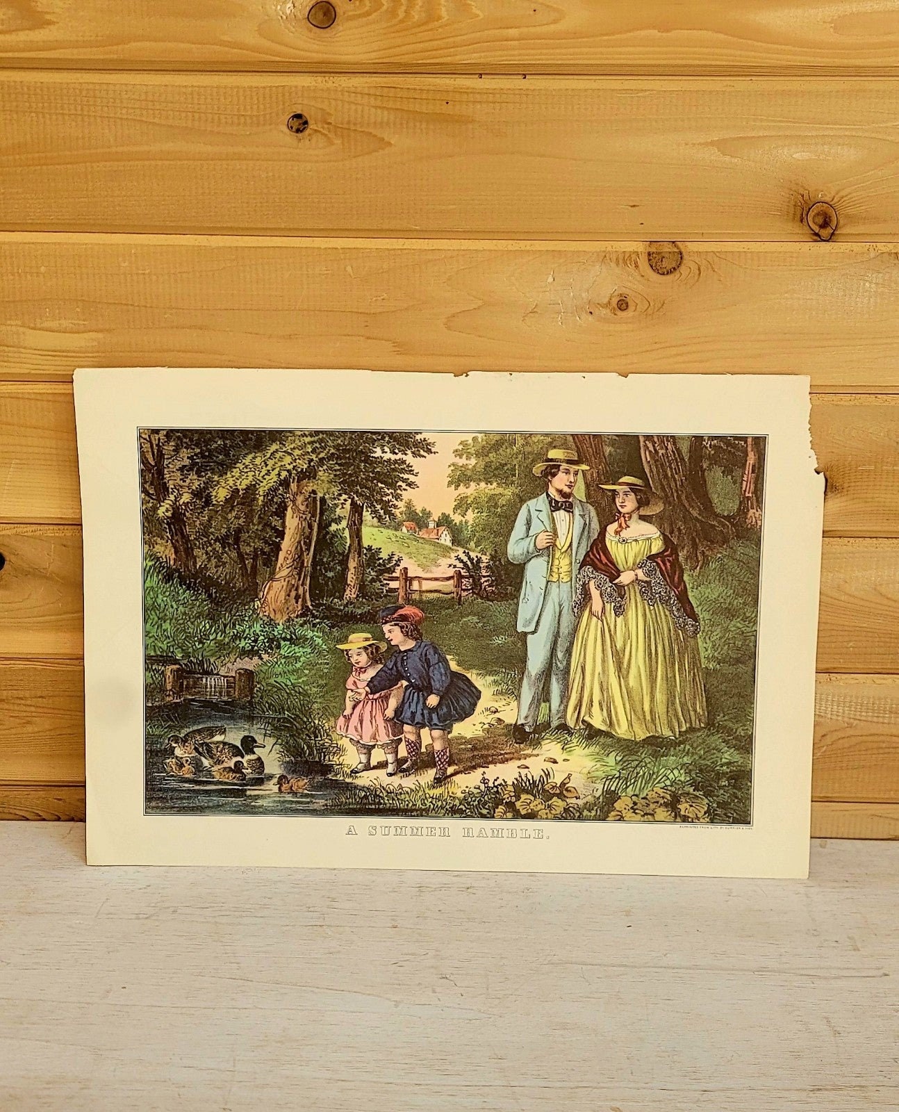 Vintage 1957 Currier & Ives Lithograph A Summer Ramble Calendar May - Etsy
