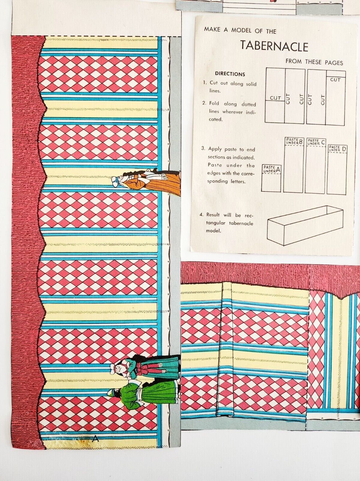 1940-50 Home Model Tabernacle Kit Craft Patterns Print Full Color ...