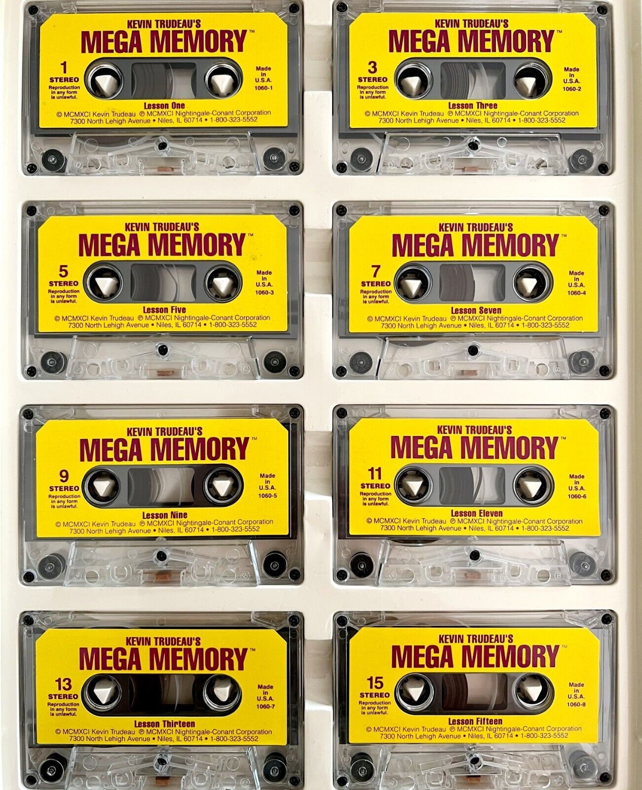 Kevin Trudeau Mega Memory As Seen On Tv Vintage Cassette Box Set 1991