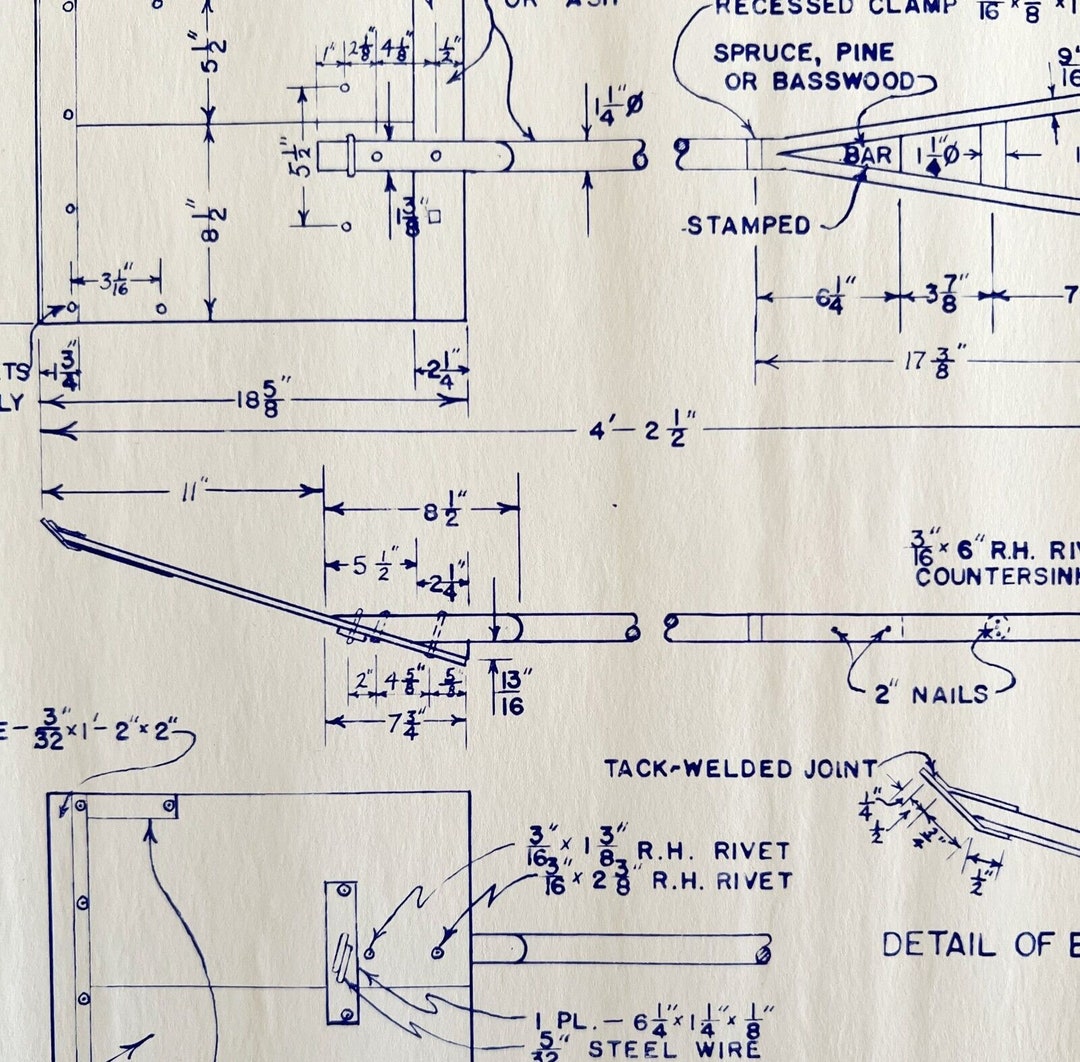 1953 Railroad Bangor Aroostook Snow Plow Shovel Blueprint M5 Trains ...