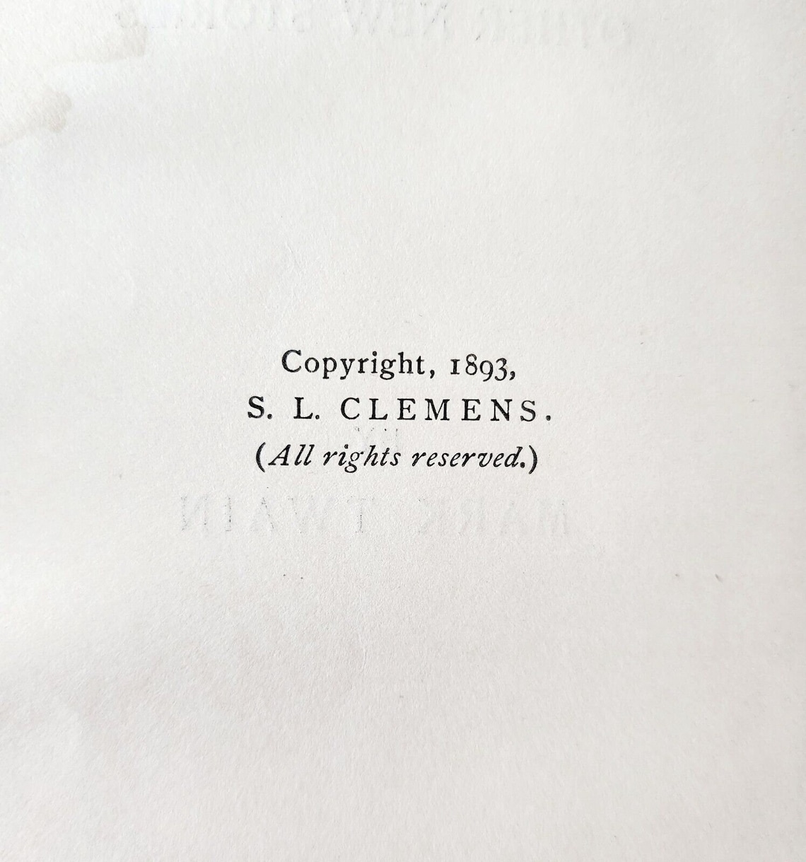 1893 the 1 Million Pound Bank Note Mark Twain First Edition HC ...