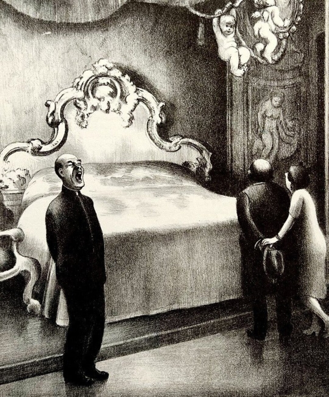 1939 Mabel Dwight Museum Guard Art Drawing Print Antique Treasury ...